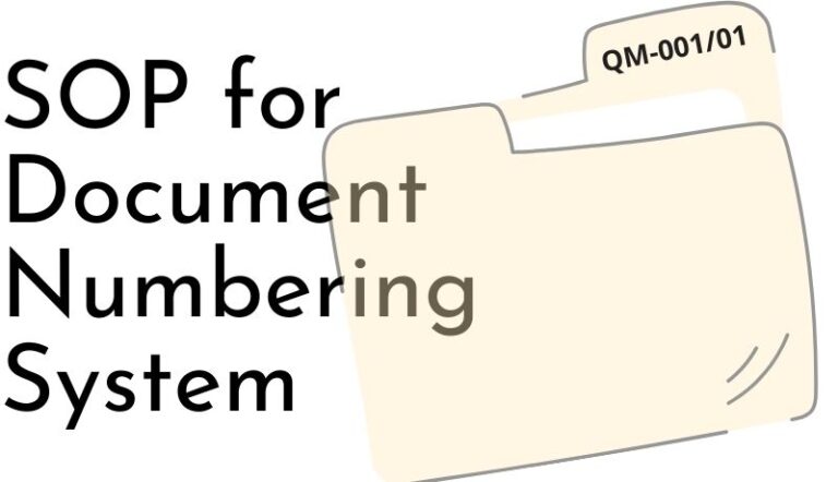 Sop For Document Numbering System - Pharmaguideline